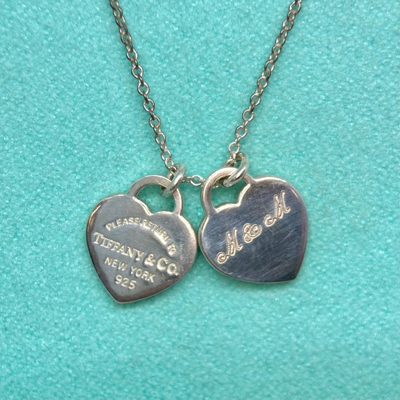 Tiffany & Co. | Jewelry | Tifany And Co Tiffany Blue Double Heart Tag ...